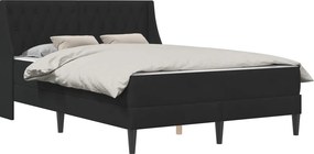 Rám postele s matrací s matrací s čelo Černý 180 x 200 cm samet 3414817