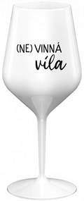 (NE)VINNÁ VÍLA - bílá nerozbitná sklenice na víno 470 ml