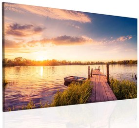 Obraz molo na jezeře Velikost (šířka x výška): 60x40 cm