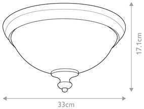 Feiss FE-PARKMAN-F-PN - Stropní svítidlo PARKMAN 2xE27/60W/230V