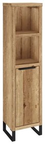 furniture-nabytek.cz - Masivní koupelnová skříňka Sidora z divokého dubu, olejovaná, hnědá – 31×25×125 cm