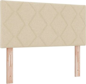 Postel s boxspringem s čelo Krémová 200 x 100 cm textil 3341347