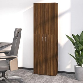 Kancelářská skříň hnědý dub 60 x 32 x 190 cm kompozitní dřevo - Default Title