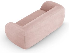 Světle růžová pohovka z textilie bouclé 210 cm Essen – Cosmopolitan Design