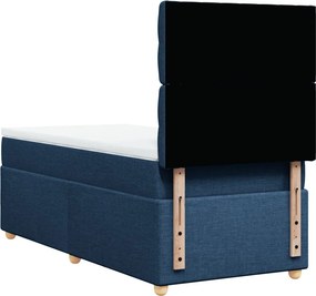 Box spring postel s matrací modrá 90x200 cm textil 3291176