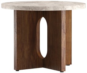 OnaDnes -20% Audo CPH Ořechový odkládací stolek AUDO ANDROGYNE 50 cm s kamennou deskou