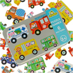 Creative Corner Konzervy na puzzle vozidla 30 skládaček