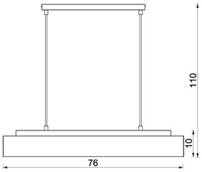 Lustr na lanku MAISON 4xGU10/8W/230V hnědá/dub
