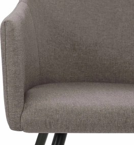 Otočné jídelní židle 4 ks taupe textil 3065680
