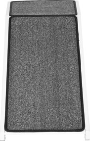 PawHut Rampa pro psy s protiskluzovým kobercem Žebřík pro psy Rampa pro psy do 30 kg Borovicové dřevo Polyester Bílá+Šedá 125 x 40 x 35,5 cm