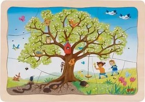 GOKI Vícevrstvé puzzle Jabloň v ročních obdobích / od 3 let