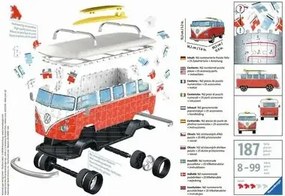 Ravensburger 3D Puzzle Volkswagen T1 / 162 dílů / 30 x 15 x 14 cm