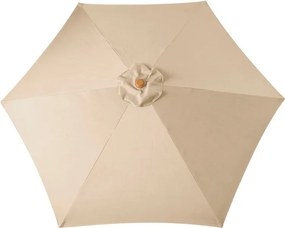 Béžový slunečník ø 300 cm Wood – Rojaplast
