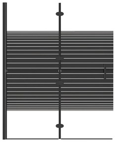 vidaXL Marketos Skládací sprchový kout ESG 100 x 140 cm černý