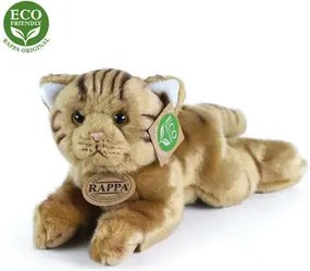 RAPPA Plyšová kočka ležící 30 cm / ECO-FRIENDLY / od 0 měsíců