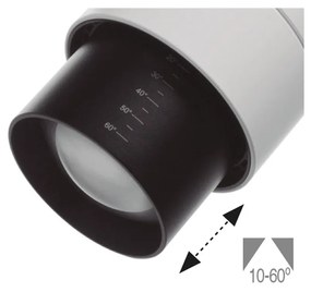 Indeluz 803A-L3135B-02 stropní bodové LED svítidlo pro lištový systém Enigma, černé, 35W, 3000K, 10-60°, ø10cm