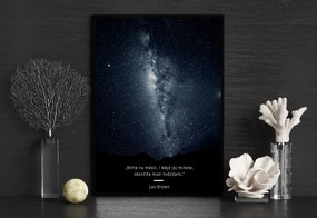 Pixada Miřte na měsíc - motivační obraz Velikost: A3 - 29,7x42 cm, Volba rámu: s černým rámem