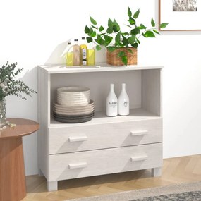 Příborník HAMAR bílý 85 x 35 x 80 cm masivní borovice 340497