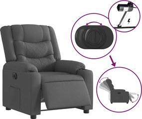 Elektrické polohovací křeslo tmavě šedé textil 3206568
