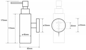 Sapho X-ROUND dávkovač mýdla 150ml, chrom XR104