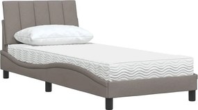Postel s matrací Hanko taupe 90 x 190 cm textil 3310500