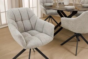 Designová otočná židle Vallerina šedo-béžová - skladem