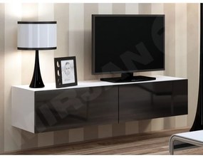 TV stolek Zigo 140, Barva: šedý / šedý lesk