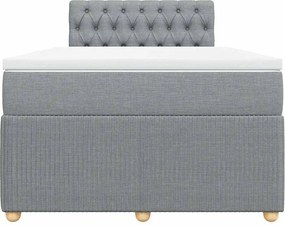 Box spring postel s matrací světle šedá 120x190 cm textil 3287402