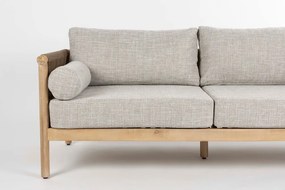 Šedobéžový čalouněný zahradní lounge set pro 3 osoby Oasis – Dutchbone