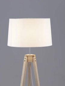 Bílá/v přírodní barvě stojací lampa (výška 145 cm) Leroy – Nova Luce