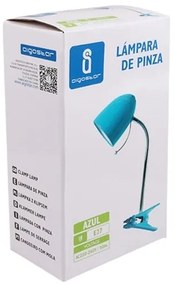 Aigostar -  Stolní lampa s klipem 1xE27/11W/230V modrá/chrom