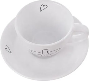 Sada hrnečků s podšálkem ANDĚL 90 ml 2 ks