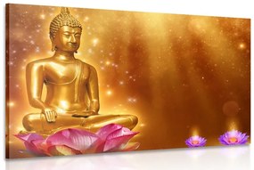 Obraz zlatý Budha - 60x40 cm