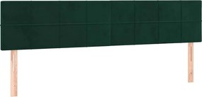 Box spring postel s matrací tmavě zelená 200x200 cm samet 3130982