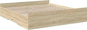 Rám postele se zásuvkami dub sonoma 200x200 cm kompozitní dřevo 3280267