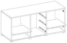 Obývací stěna BAROS Helvetia Barevné provedení: bílý mat/bílý lesk