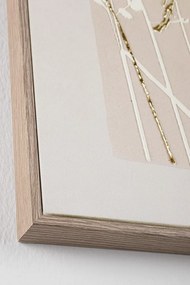 BIZZOTTO Obraz v rámu 60 x 60 cm béžový s lučními motivy 0245261