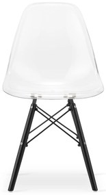 Transparentní židle YORK OSAKA s černými nohami