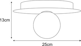 Světla a lustry REDO GROUP Bílé stropní svítidlo koule ROBIN K-5433 1×G9