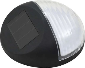 Zahradní nástěnné solární lampy LED 24 ks kulaté černé 277139
