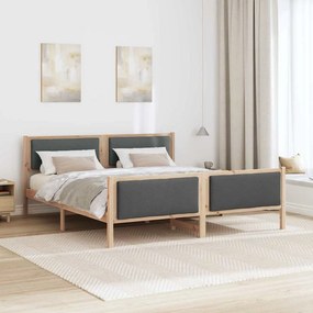 Rám postele s čelo Tmavě šedá 180 x 200 cm textil 3394249