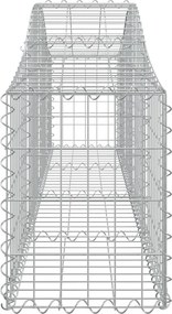 Klenuté gabionové koše 3 ks 200x30x40/60 cm pozinkované železo 3145368