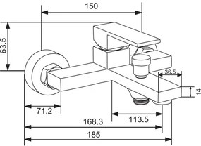 Mexen Uno R45 vanová sada, Černá - 71403R45-70