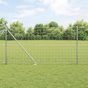Evropský plot se hroty 25 x 1,2 m Pozinkovaná ocel Stříbrná 3350777