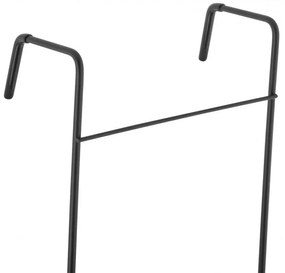 Erga Rafek, trojitá koupelnová polička do sprchy na zavěšení 30x12,5x71 cm, černá matná, ERG-YKA-CH.RAFEK-BLK