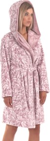 Krátký dámský župan Flora mauve mist 48 56 4303 - M