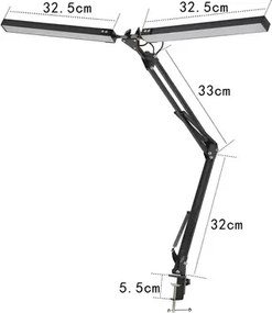 PLATINET PDLD20 Flexy černá / LED lampička / 20W / 500 lm / 2800-6000K