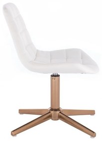 LuxuryForm Židle PARIS na zlatém kříži - bílá