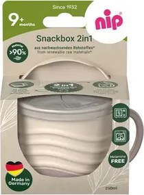 NIP NATURE line snackbox 2v1 250ml 1ks růžová / od 9 měsíců