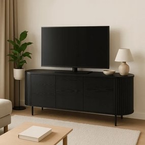 Designová komoda Lulea v elegantní černé 160cm